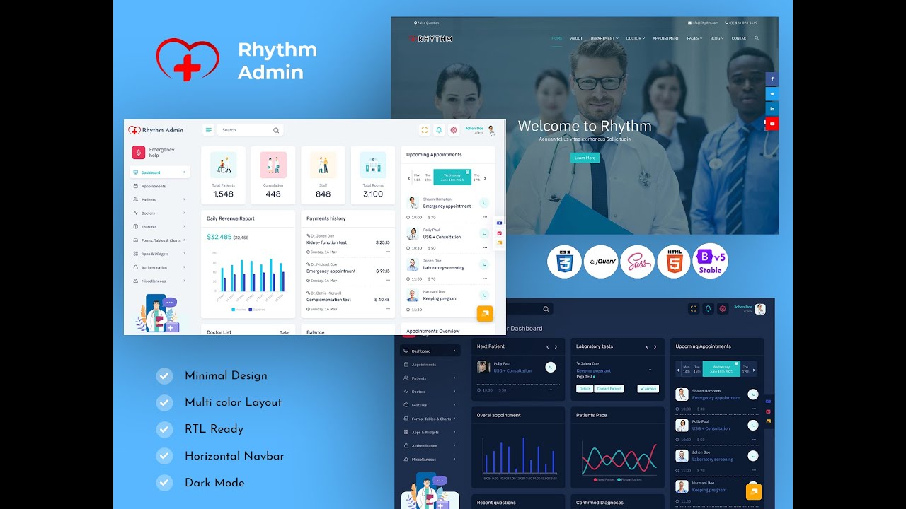 Responsive Web Application Kit Bootstrap 5 Web App UI Kit – Rhythm