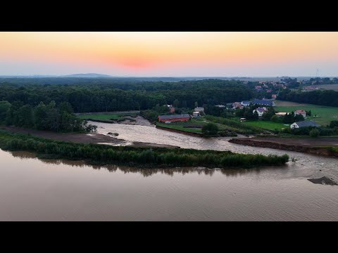 🇵🇱 Wawrzeńczyce powódź 17.09.2024 godzina 19:00 z drona MINI 4 Pro 4k in Poland 🇵🇱