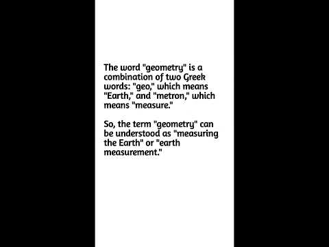 What is the origin of the term "geometry"? #etymology #origin #mathematicsorigin #maths