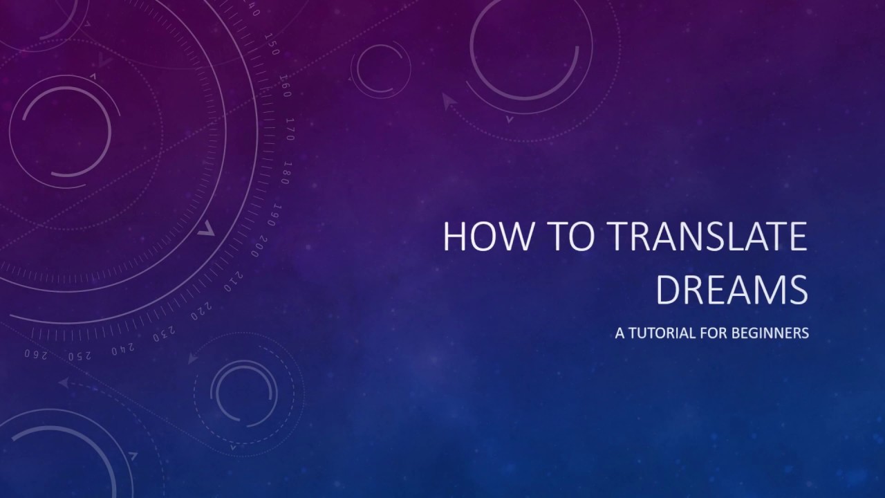 Quick tutorial on how to interpret dreams