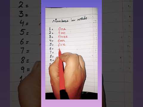 #short #grade 2#numbers in words, 1 _ 10