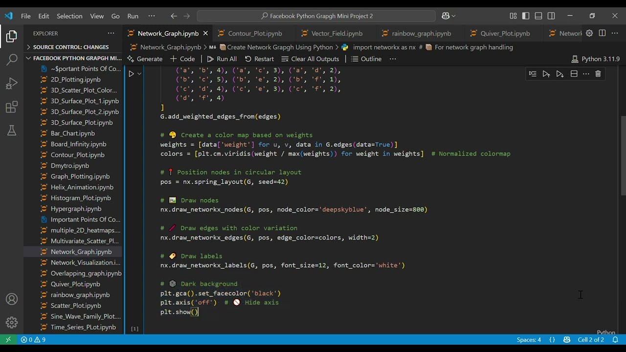 Create Dynamic Network Graphs with Python | Matplotlib Tutorial