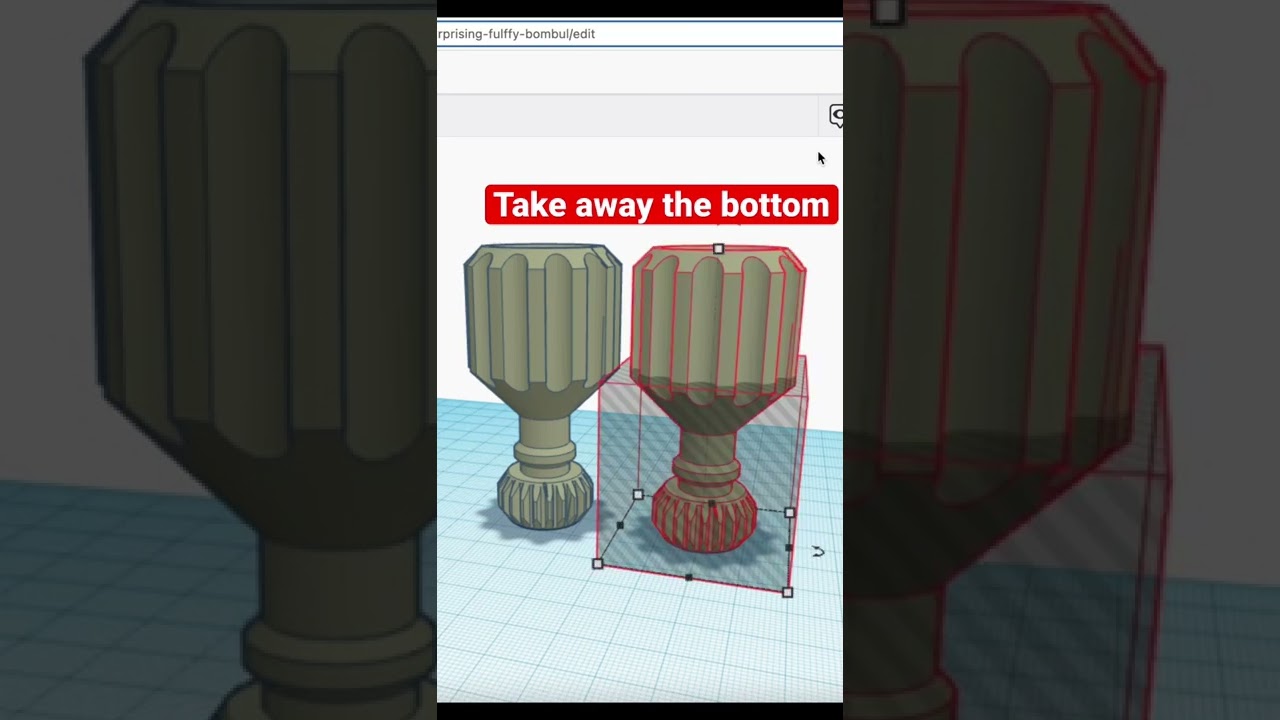 Make a Taller Vise Handle in Tinkercad #3DPrinted #Shorts