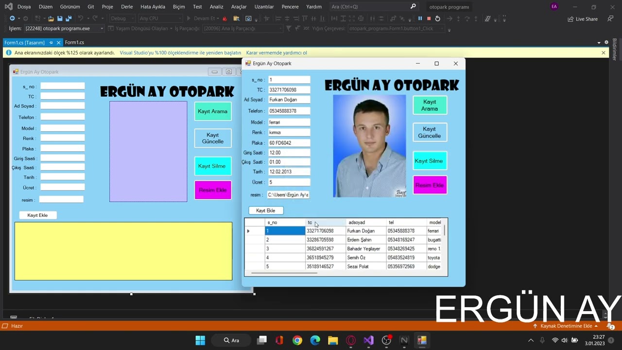 GÖRSEL PROGRAMLAMA FİNAL PROJESİ ÇALIŞTIRMA