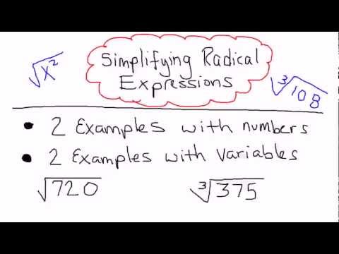 Simplifying Radicals - Non Perfect Squares & Non-Perfect Cubes Numbers & Variables