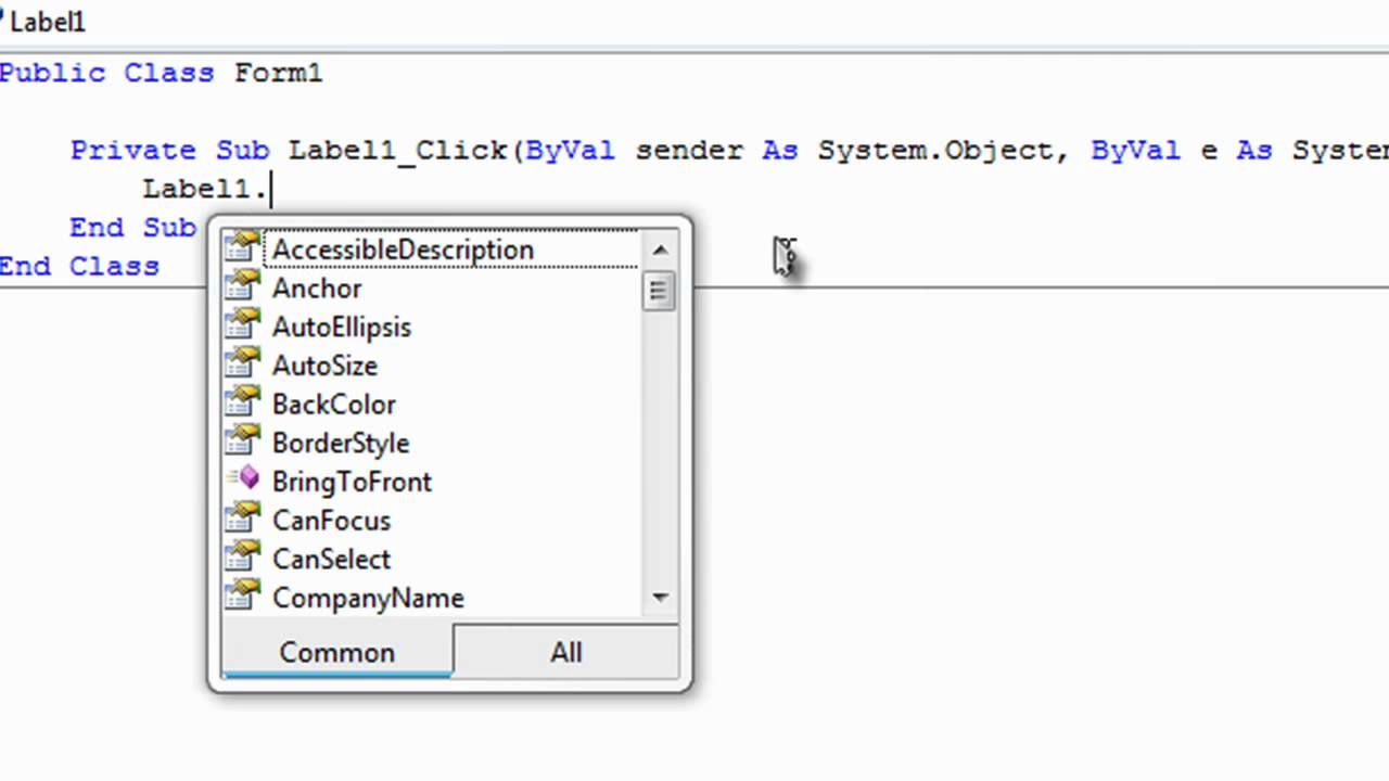 Working with labels in visual basic 2008