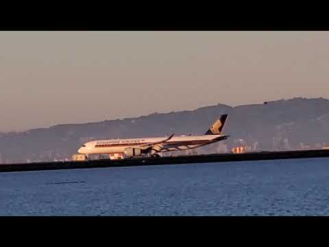 Singapore airlines landing at sfo (SQ34 from Singapore)