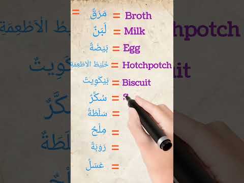 Item's food learn in Arabic and English #english #learnarabicandenglish #englishlanguage #arabic