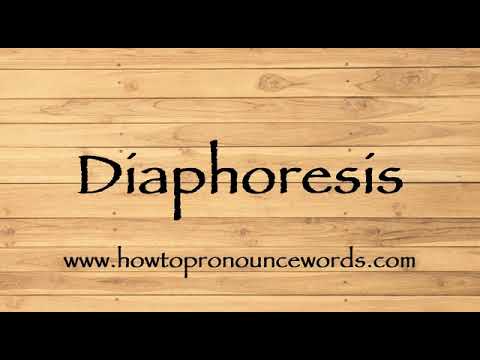 How To Pronounce Diaphoresis ? How To say Diaphoresis New Video