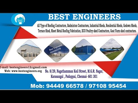 Sun shed Work polycarbonate Roofing Sheet Metal fabrication in cengalpattu and Chennai Padappai 