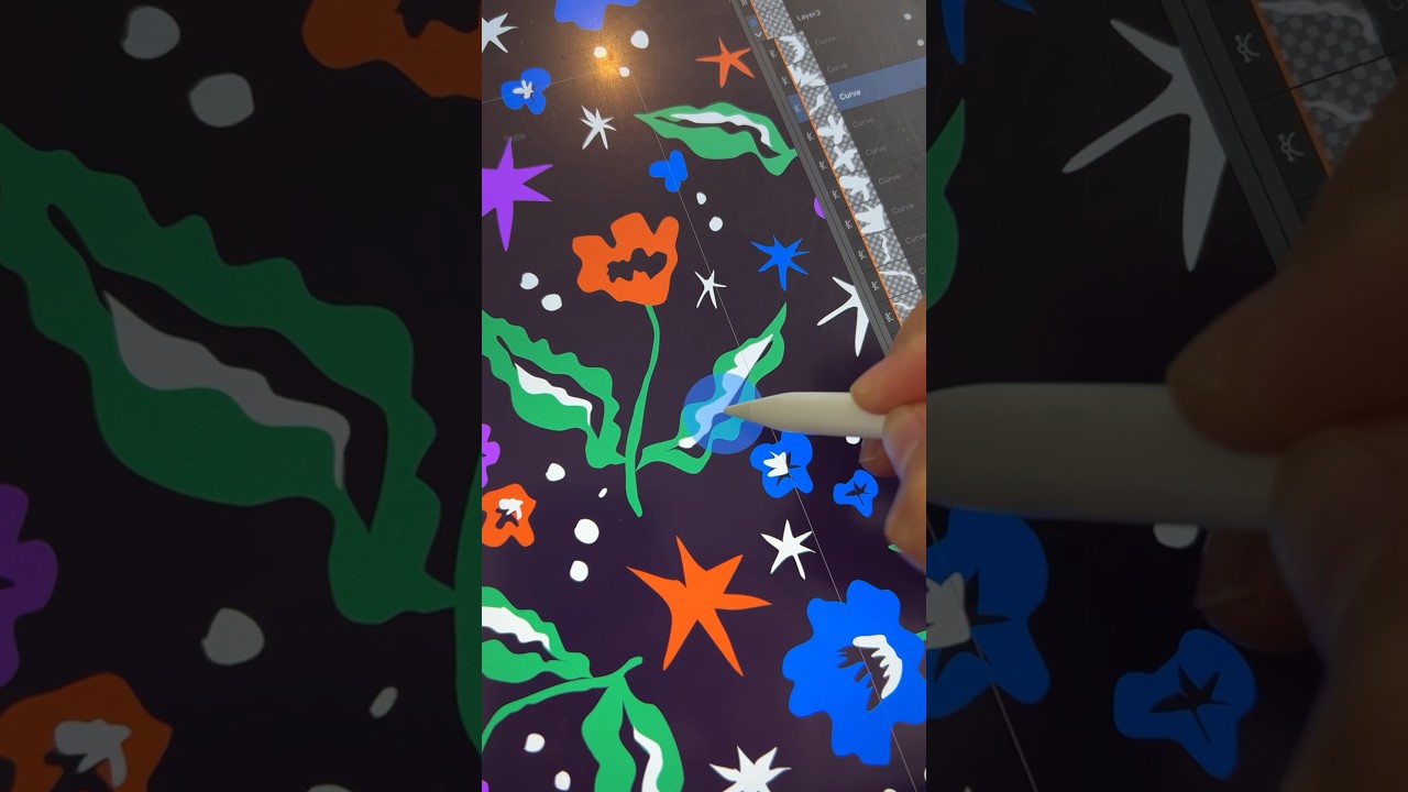 Vector Repeat Pattern in Affinity Designer #art #artshorts #flowers #floral #berlin #cute #vector