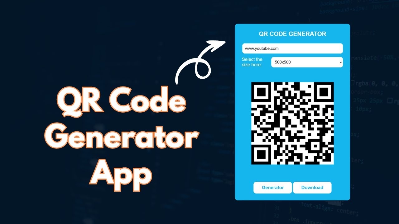 Creating a QR Code Generator App With HTML, CSS and Javascript - Easy DIY Tutorial!