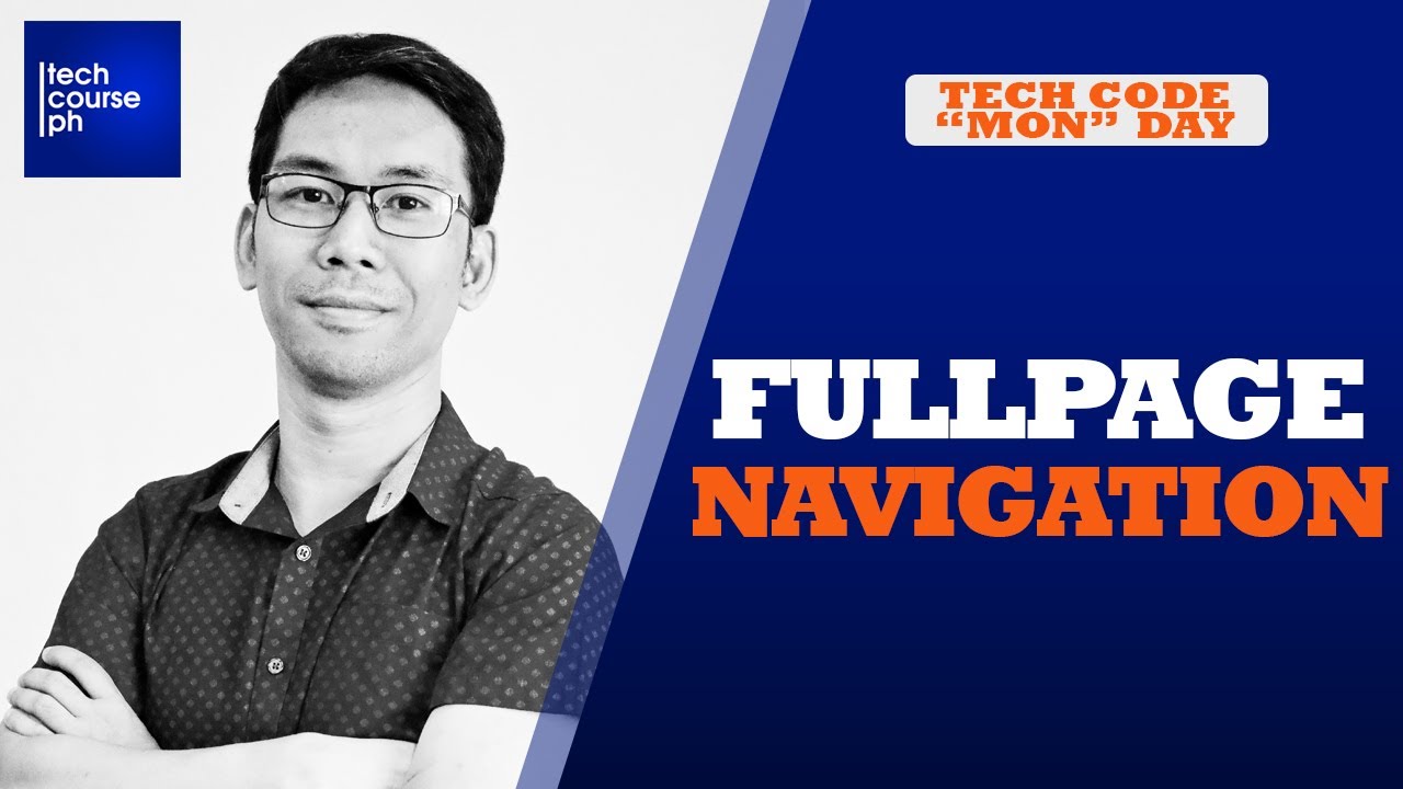 Fullpage Navigation Pure CSS & HTML | Tech Code Mon Day