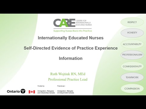 Self-Directed Evidence of Practice Experience Information