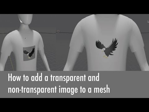 How to Add a Transparent and Non-transparent Image to a Mesh in Blender 2.8 | Color background only