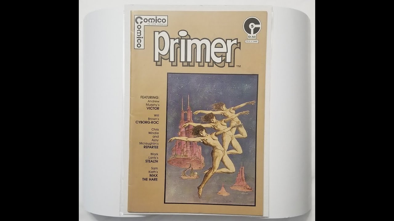 1983 Comico PRIMER 5 Sam Kieth 1st publish work MAX the Hare Copper Age Comic Book KEY (Peek Inside)