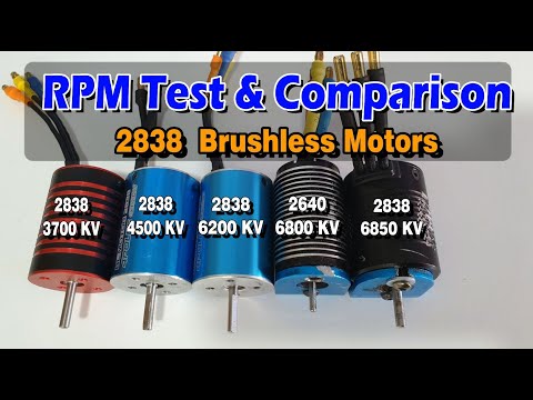 🎦 V#39 2838 Brushless Motors for 1/18 & 1/16 Scale RC Cars - RPM Tests & Comparison