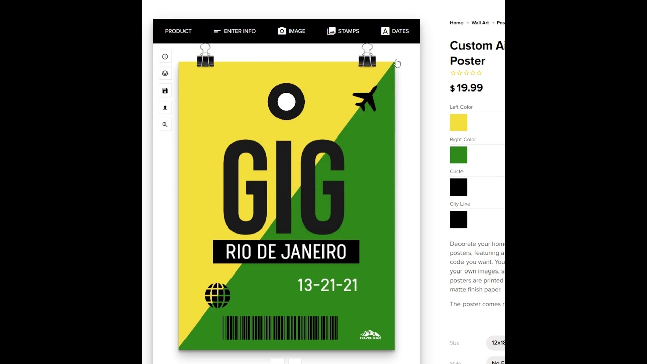 Custom Airport Code City Posters