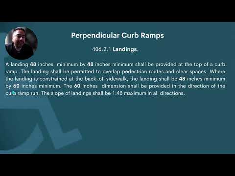 BlueDAG Accessibility Minute: 2017 ANSI For New Buildings - Perpendicular Curb Ramp Landings