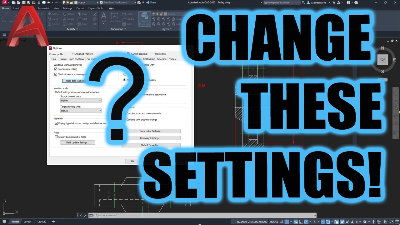 Top 10 AutoCAD Settings to Change NOW! (Stop Wasting Time!)