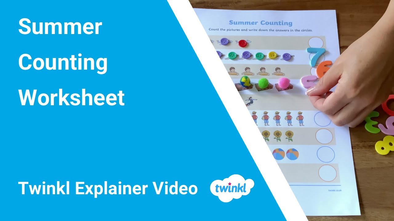 Summer Counting Worksheet | EYFS Maths Activities