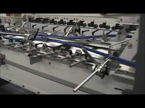 Folder Gluer DGM PPCTS Smartfold ULTRA 1100SL folding and gluing a large 4 corners at 23k
