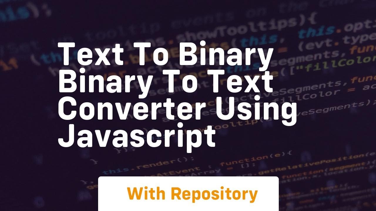 Text to binary binary to text converter using javascript