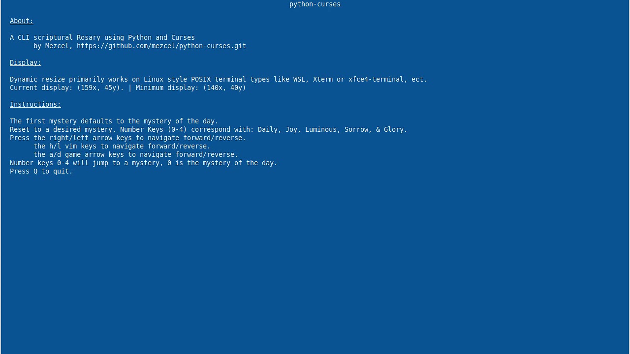 python-curses (quick demo)