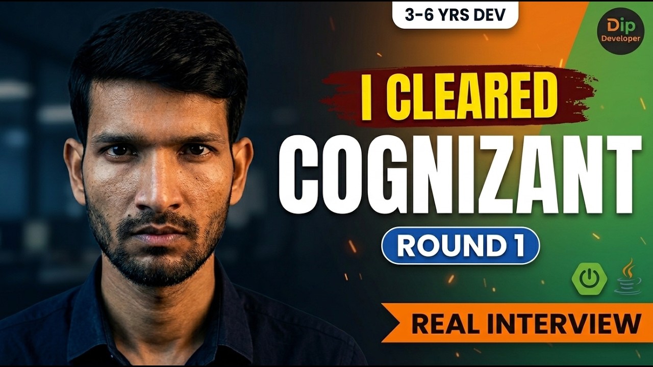 (Round 1) Cognizant Java Developer Interview Questions for Experienced | Spring Boot + Core Java