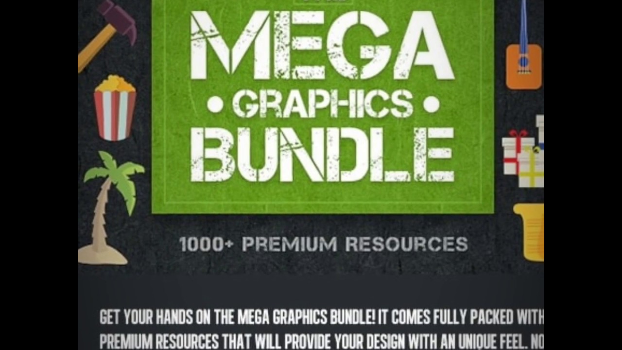 The Best Mega Graphics Bundle. 1000+ Premium Items for $49
