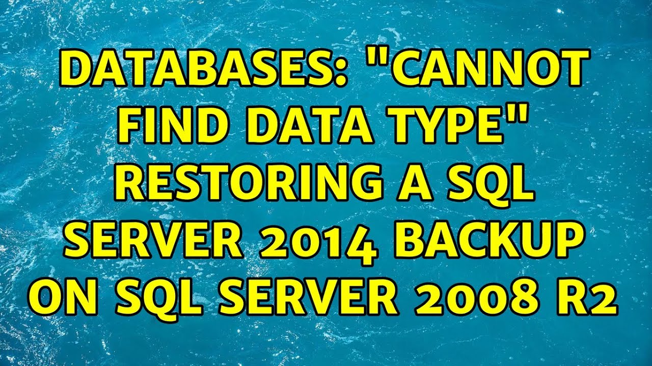 Databases: 