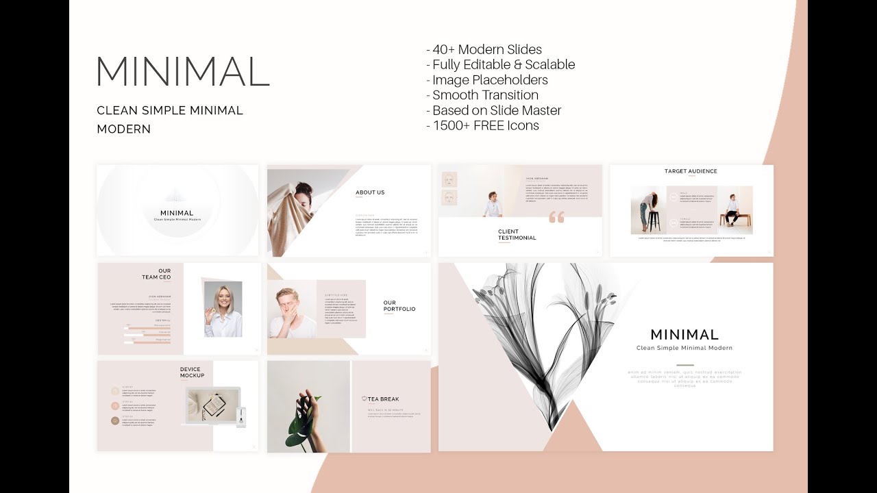 Clean Simple Modern Minimal Presentation Template for PowerPoint & Google Slides