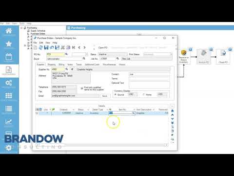 Generating a PO in MiSys Manufacturing
