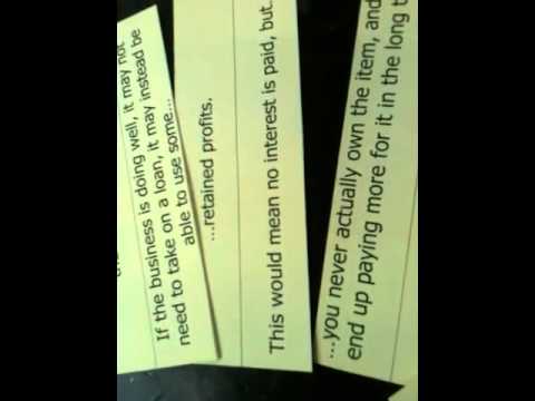 BTEC applied science - flash cards on money