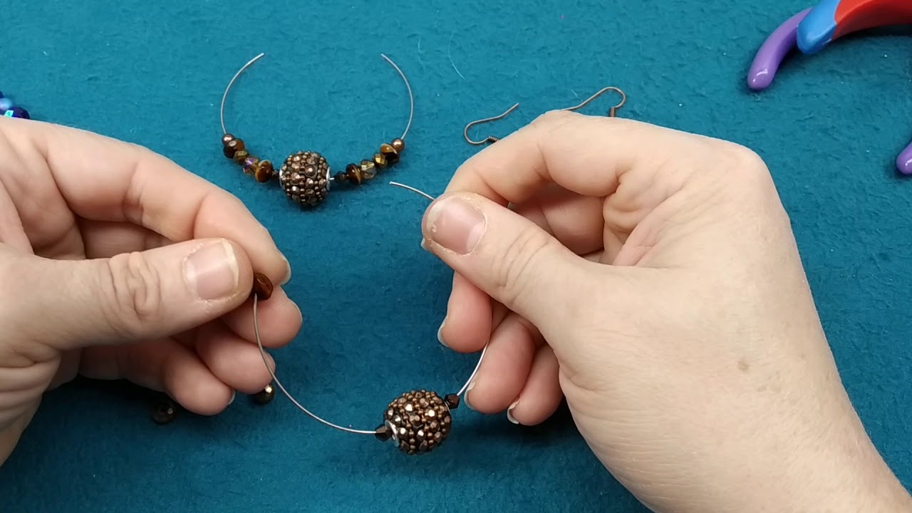 Large Hole Bead and Memory Wire Earring Tutorial