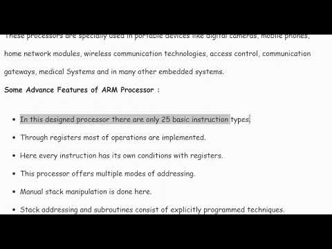 What is Advanced RISC Machine ARM Processor?