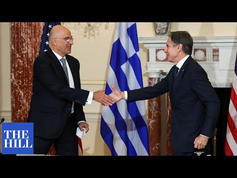 Sec. Of State Blinken Meets With Greek Foreign Minister