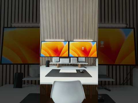 TRAINING DAY Office Upgrade! Dual Apple Studio Displays in Japandi-themed setup!