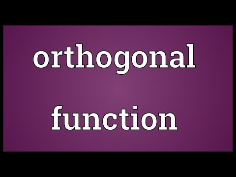 Orthogonal function Meaning