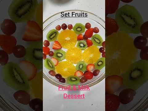 Fruit and Milk Dessert with Agar Agar