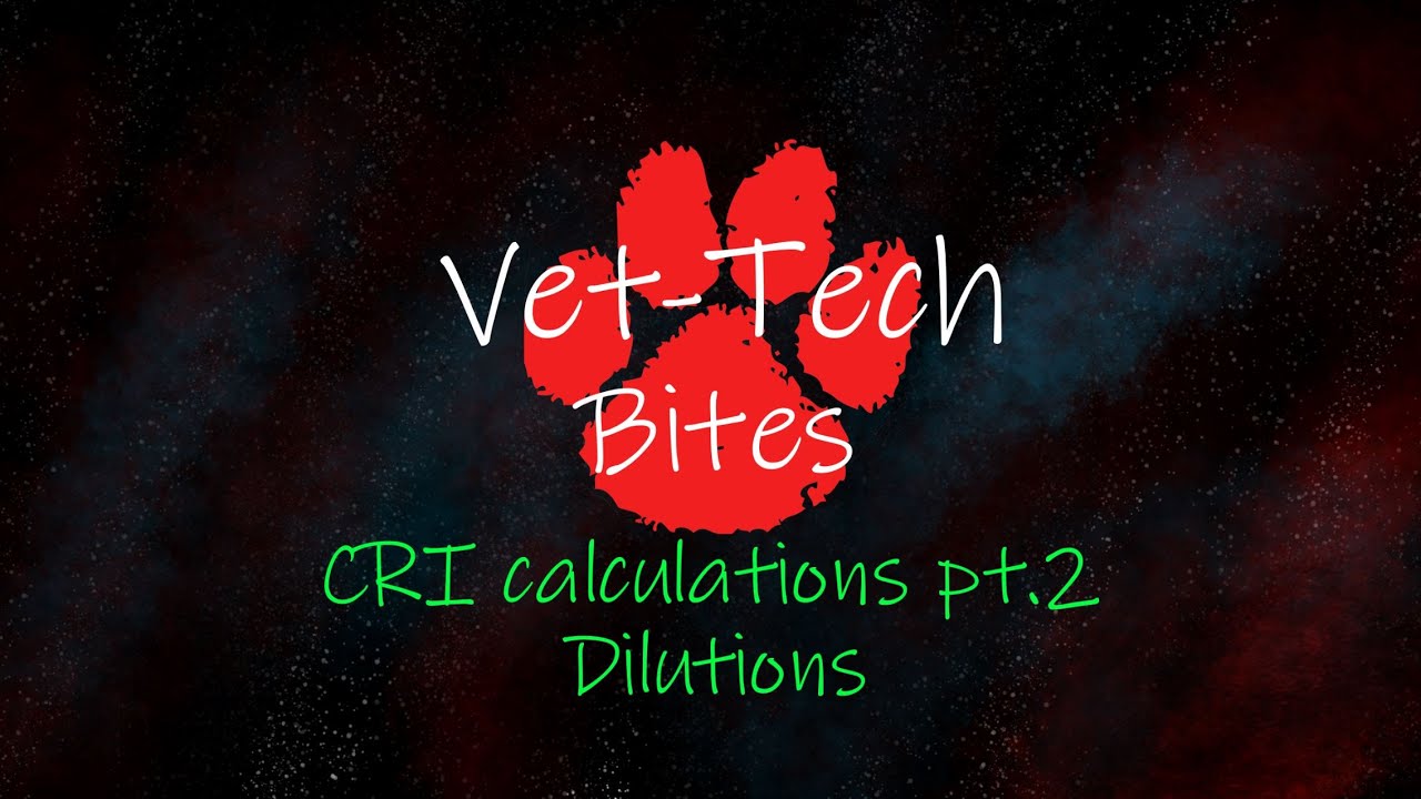 Vet-Tech Bites | CRI Calculations pt.2: Dilutions