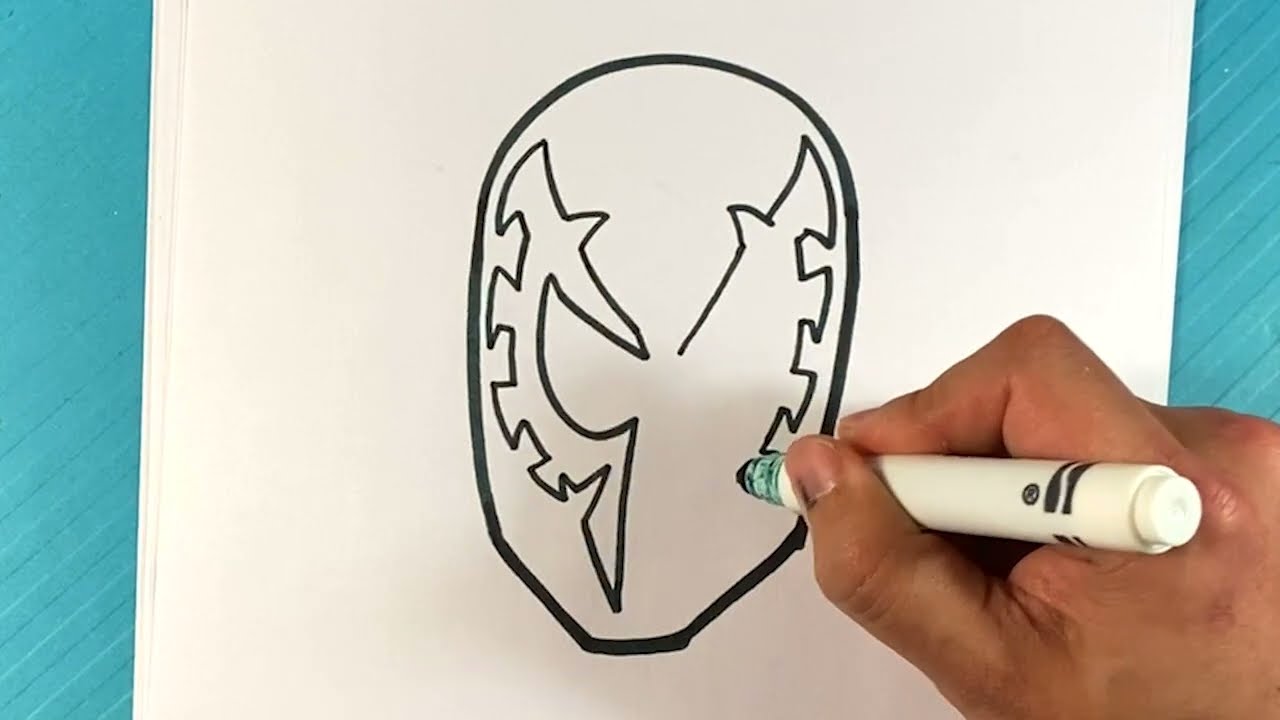 EASY How to Draw SPIDER-MAN 2099 - Face