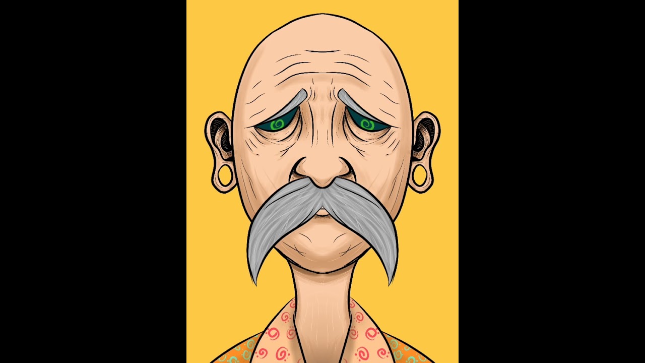 Vector art cartoon illustration shaolin - original character #shorts #ibispaintx #originalcharacter