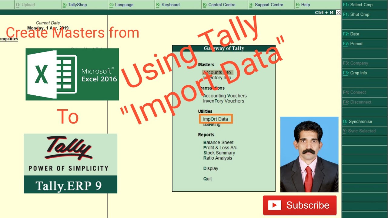 How to import data from Excel to Tally | Watch Online | Digital Keralam
