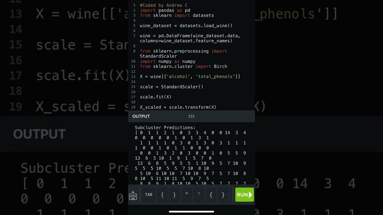 Python Bytes - Machine Learning Birch Part 2 Subcluster Predictions Code in Description