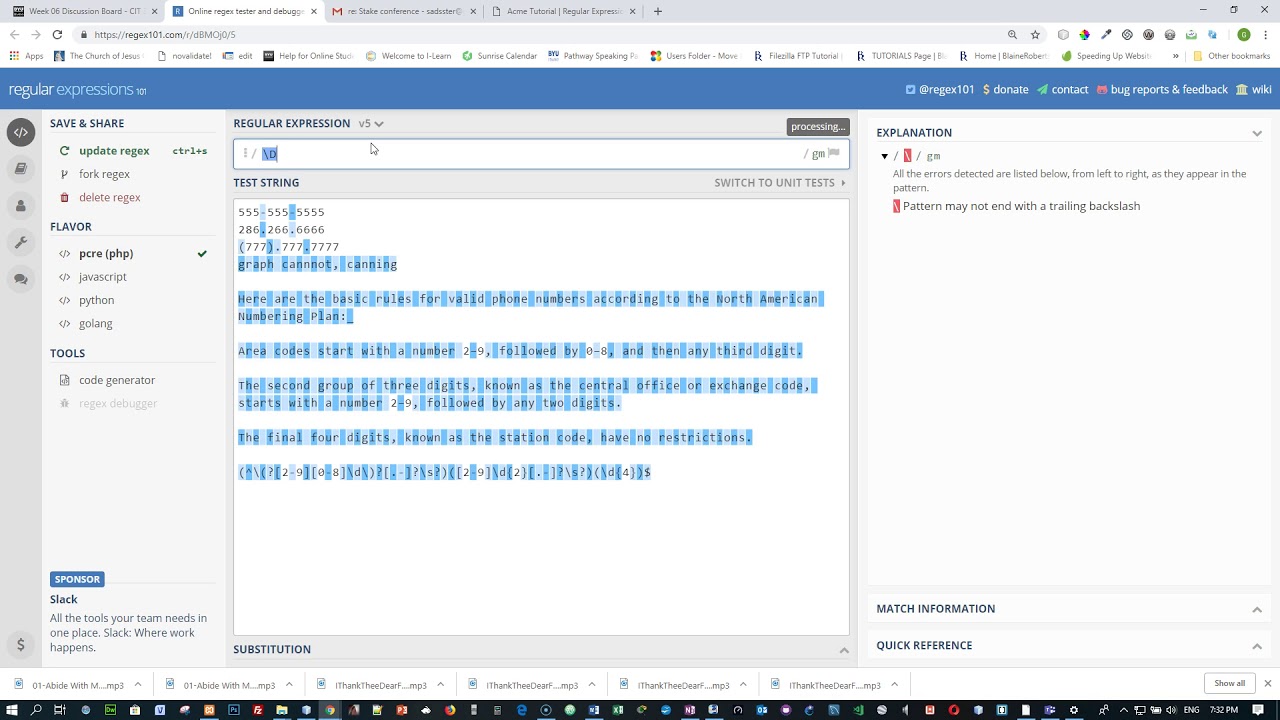 CIT336 - Regular Expression Presentation