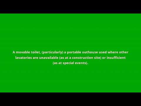 what is the meaning of portable toilet