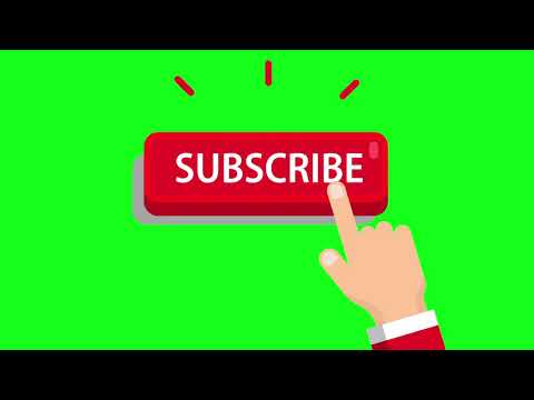 Motion Made Free YouTube Subscribe Button Animation with click sound effect on Green Screen