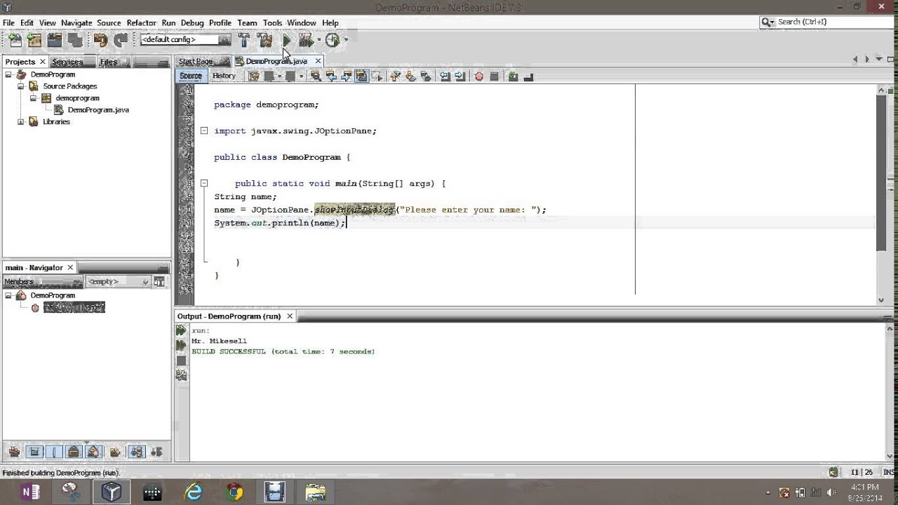 Input Dialog with JOptionPane