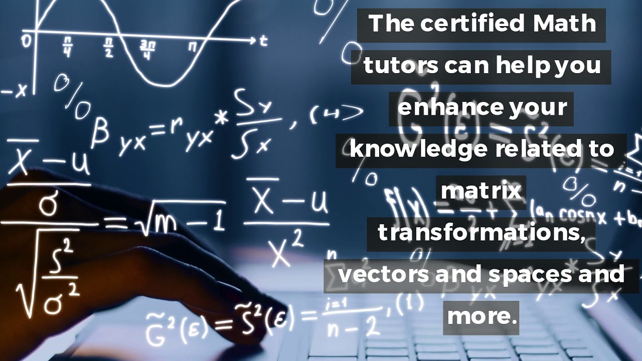 Linear Algebra Online Tutoring Lessons: Matrix Transformations, Vectors & Spaces Homework Help